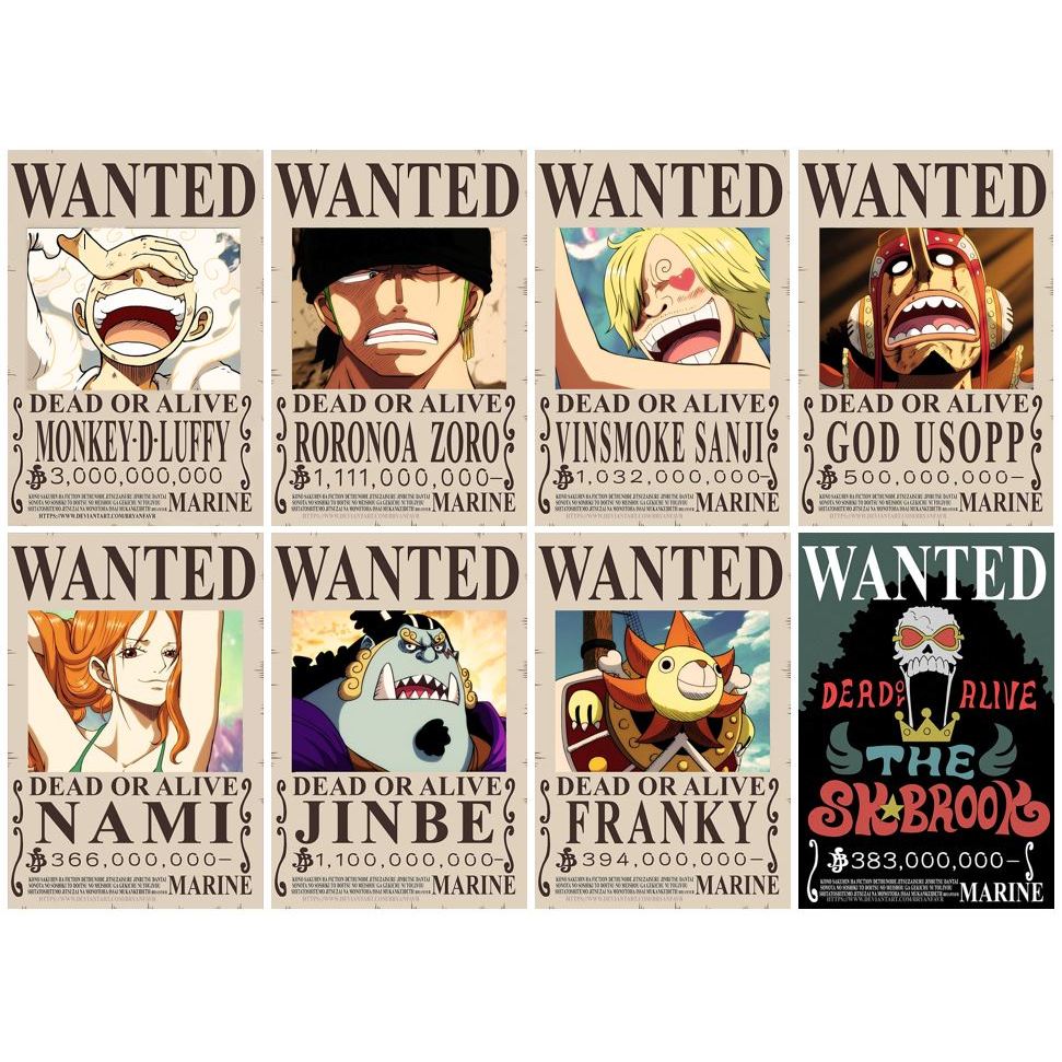 One piece new wanted poster magnet 6.1cm x 9.1cm v1 | Shopee Malaysia