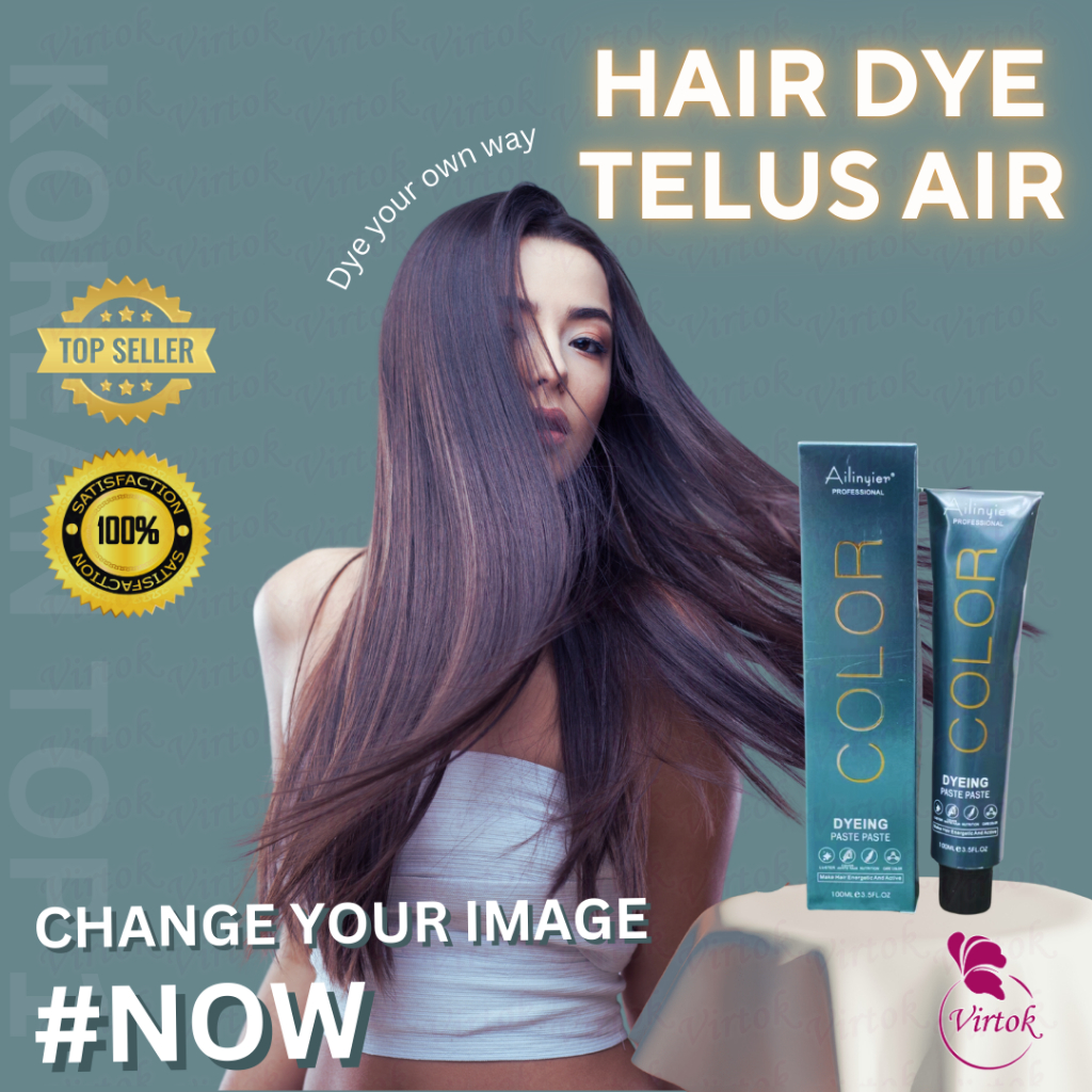 VIRTOK Pewarna Rambut Telus Air Mesra Wuduk Hair Dye Free Developer No ...