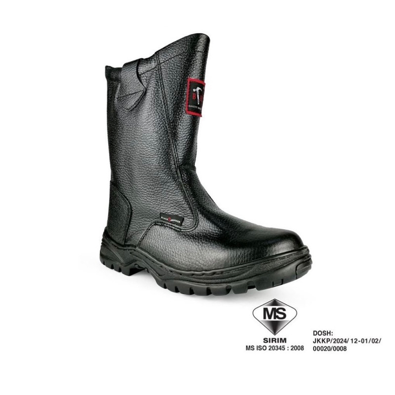 BLACK HAMMER SAFETY SHOES HIGH CUT GENUINE LEATHER - BH 2334 BH2334 ...