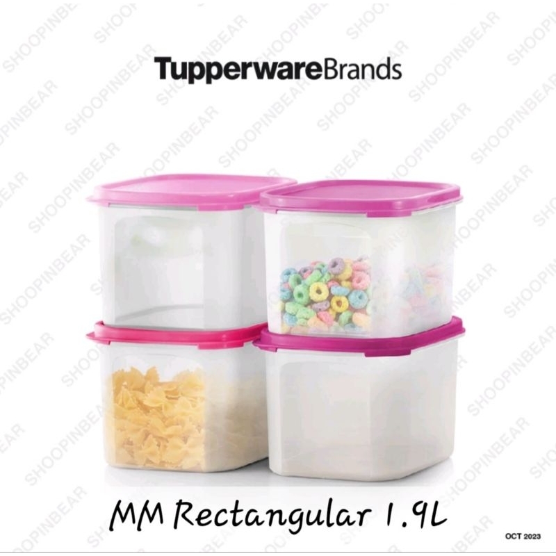 Tupperware Modular Mates Mini Rectangular 1.9L (1 or 4 pcs) | Shopee ...