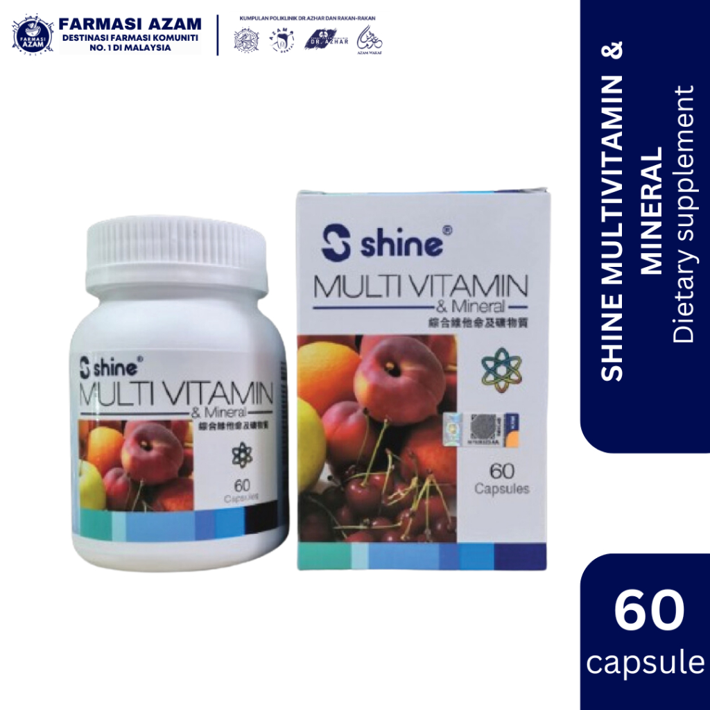 SHINE MULTIVITAMIN & MINERAL 60 CAPSULE (EXP 3/26) | Shopee Malaysia