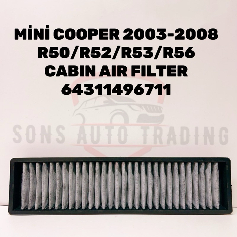 MINI COOPER 2003–2008 R50 R52 R53 R56 AIRCOND CABIN FILTER ...