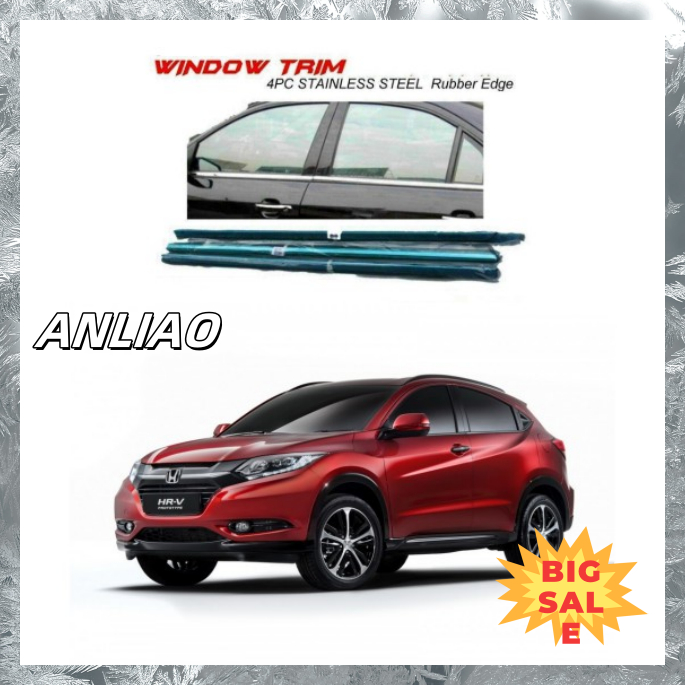 Honda window trim chrome lining door belt moulding for honda hrv brv ...