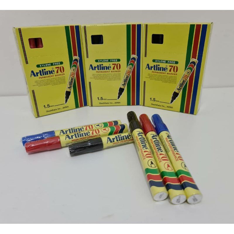 Artline 70 - Permanent Marker Pen (Blue, Black, Red) | Shopee Malaysia
