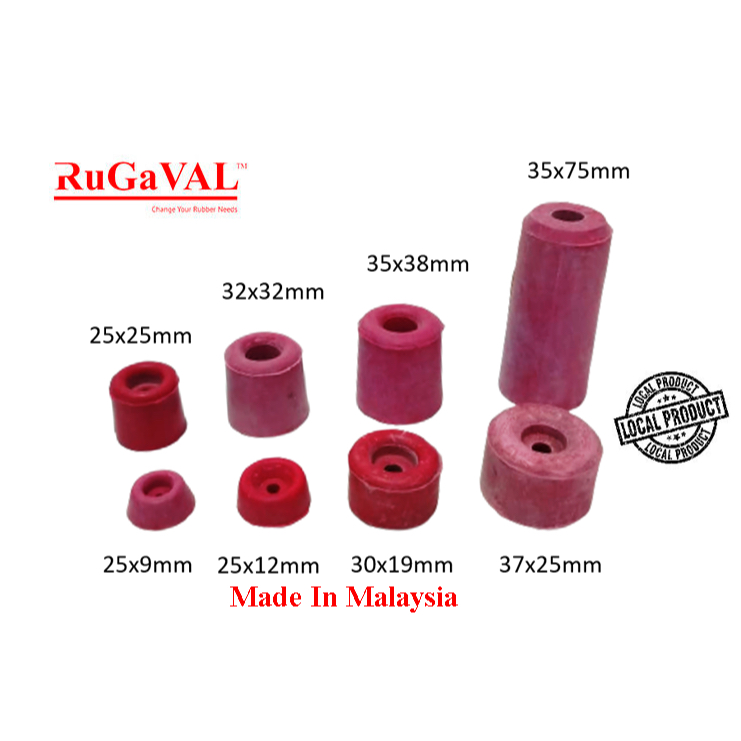 Red Rubber Door Stopper, Getah Merah Tahan Pintu, Rubber Stopper ...