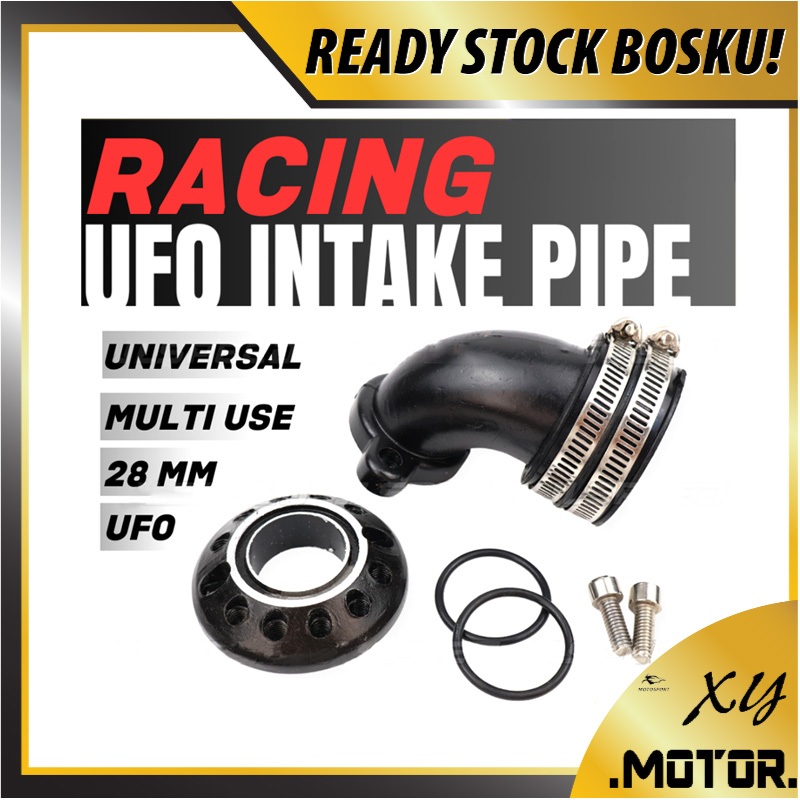 UNIVERSAL RACING INTAKE PIPE WITH RUBBER TENGKUK RACING UFO 28MM EX5 ...