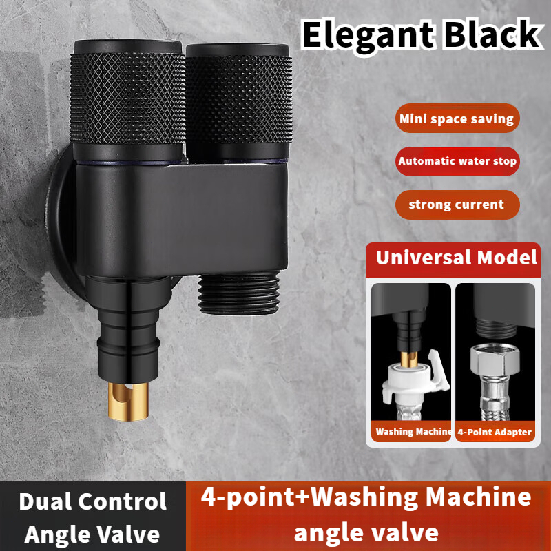 Dual Control Two Way Stop Angle Valve Brass Material Bathroom Toilet ...