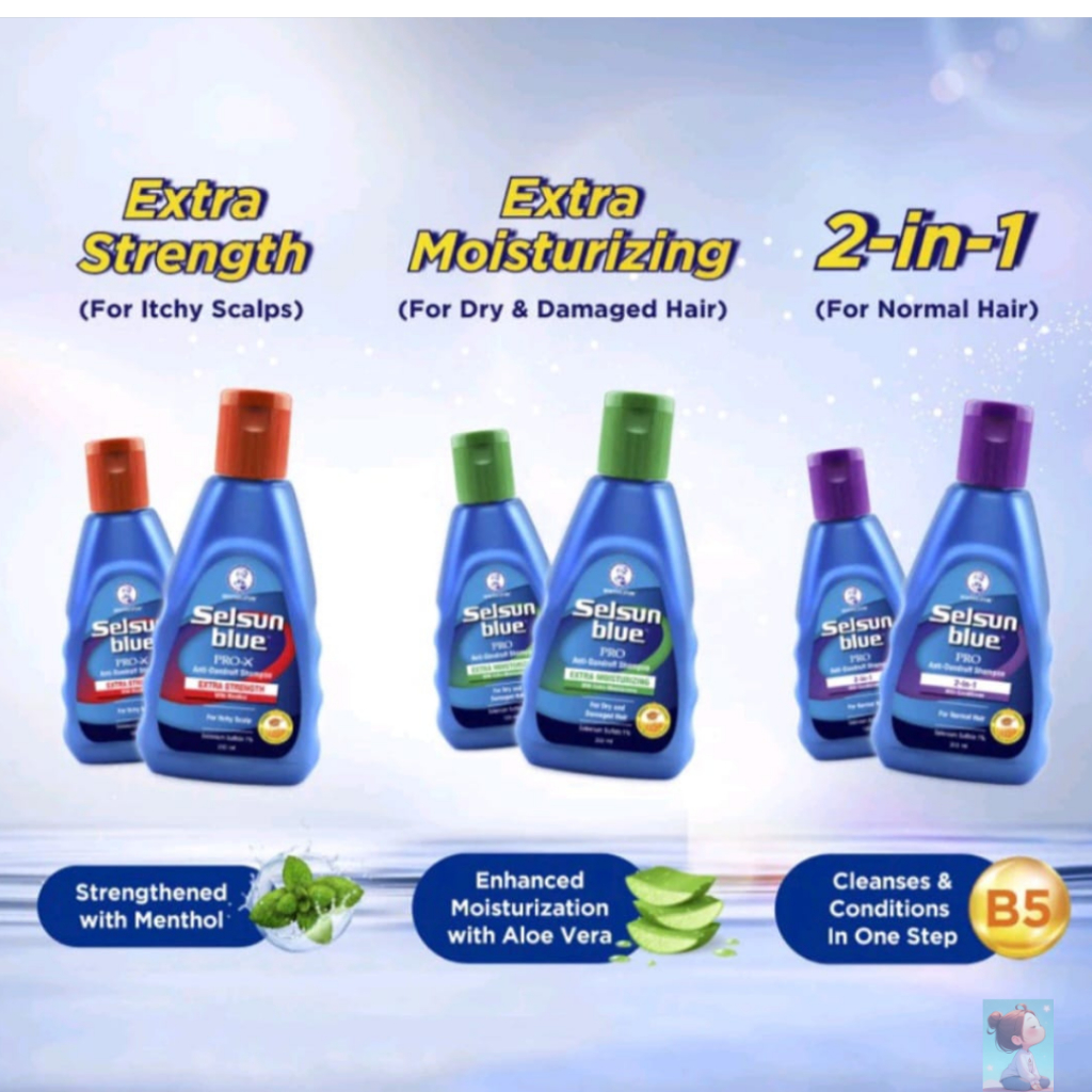 Selsun Blue Dandruff Treatment Shampoo 200ML | 120ML (2 in 1-Purple ...