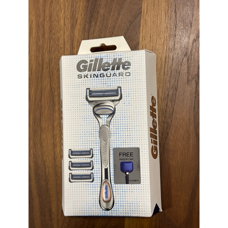 Gillette SkinGuard Razor 1 Handle + 4 blade, Free Razor Cap. | Shopee ...