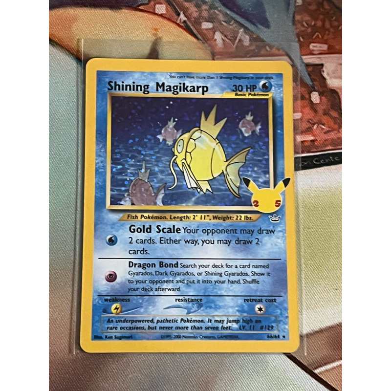Pokemon TCG 25th Anniversary - Shining Magikarp - 66/64 - Holo Rare ...