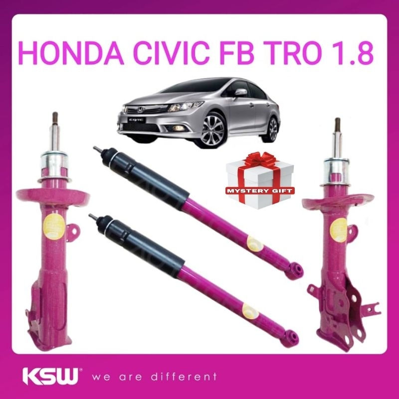 EL HONDA CIVIC FB TRO 1.8 ABSORBER FRONT / REAR HEAVY DUTY TWIN VALVE ...