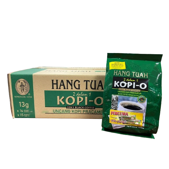 Hang Tuah 2in1 Liberica-Green Kopi'O Uncang - CARTON 13gX16sachetX15packet | Shopee Malaysia