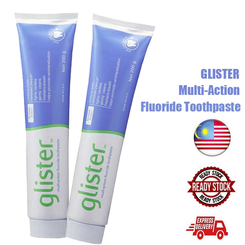 【READY STOCK】GLISTER Toothpaste Multi-Action Fluoride Toothpaste (200g ...