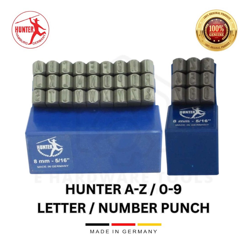 HUNTER Letter Punch A-Z Number Punch 0-9 Number Stamping Letter ...