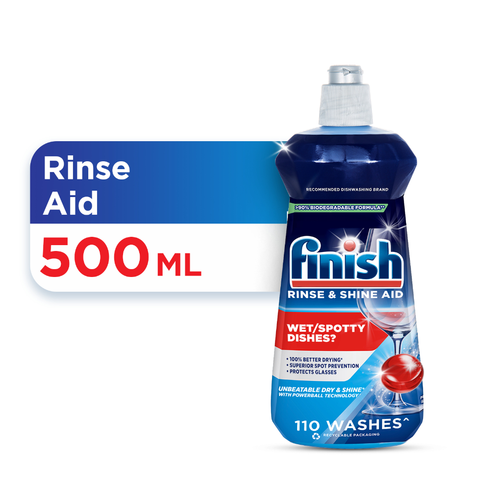 Finish Rinse Aid Shine & Dry Regular Dishwasher Cleaning Liquid (500ml ...