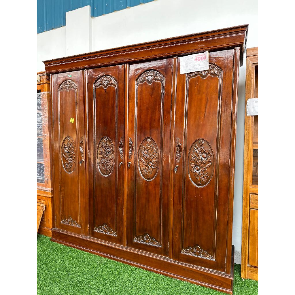 ALMARI KAYU JATI (4PINTU) | Shopee Malaysia