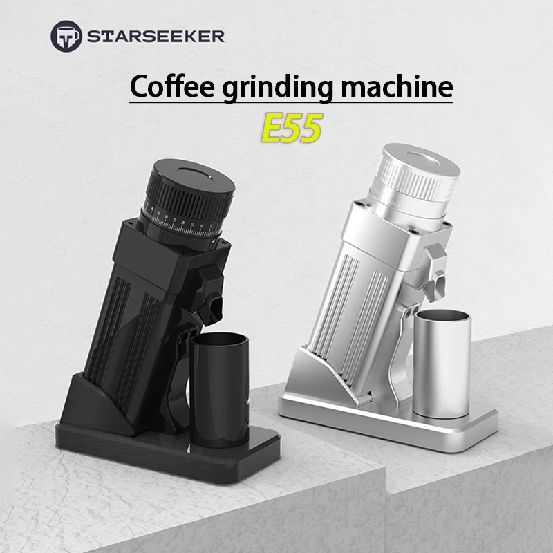 STARSEEKER Electric Coffee Grinder E55 55MM Grinding machine Espresso Cone burr Stepless ...