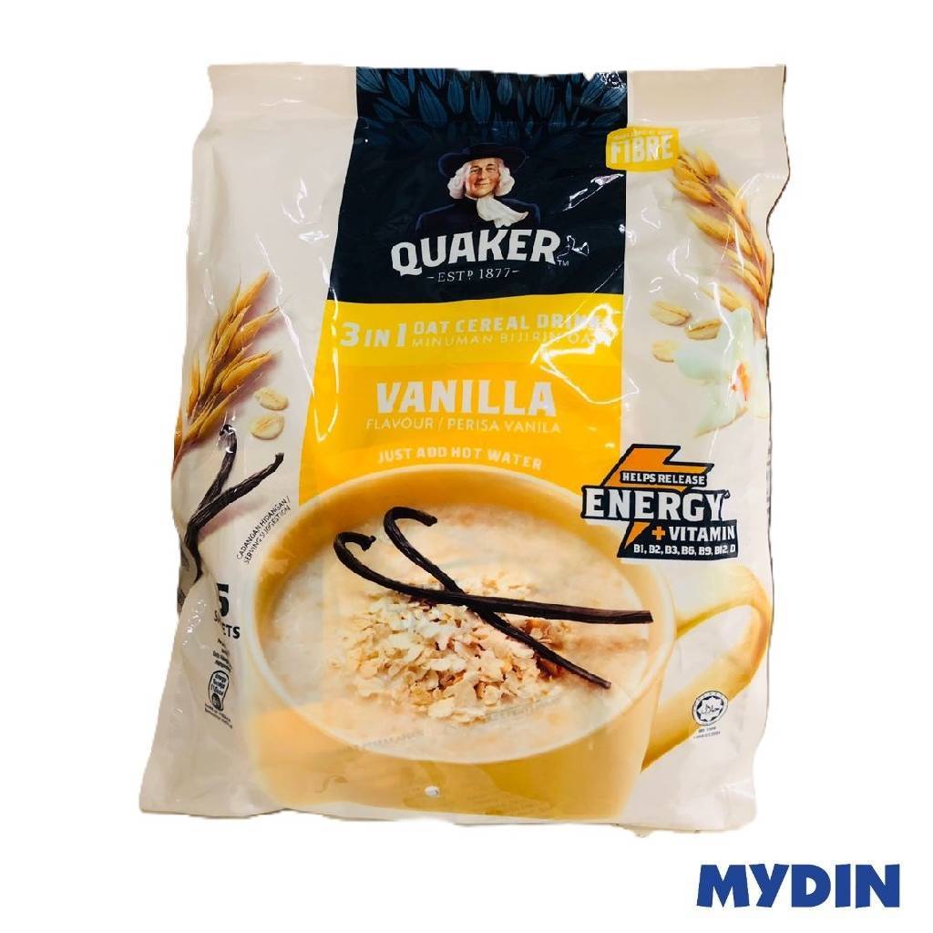 Quaker 3 in 1 Oat Cereal Drink Vanilla (15's x 28g) | Shopee Malaysia