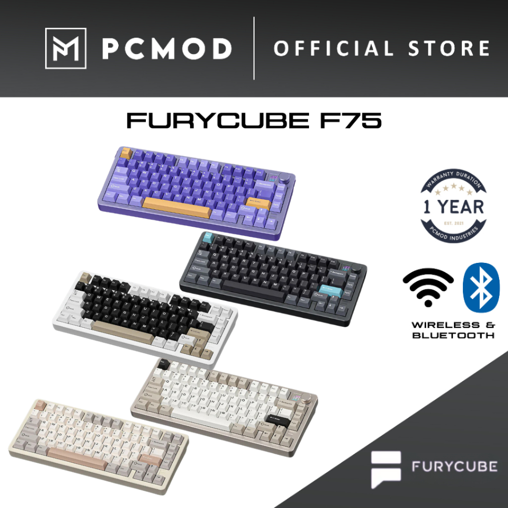 FURYCUBE F75S Full Assembled Hotswappable Mechanical Keyboard | PCMOD x ...