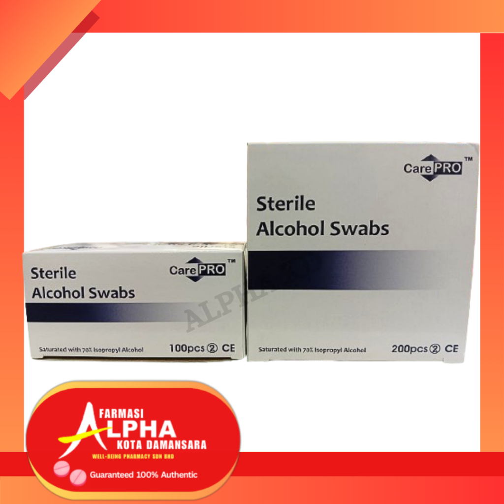 CarePro Sterile Alcohol Swabs 70% Isopropyl Alcohol | Shopee Malaysia