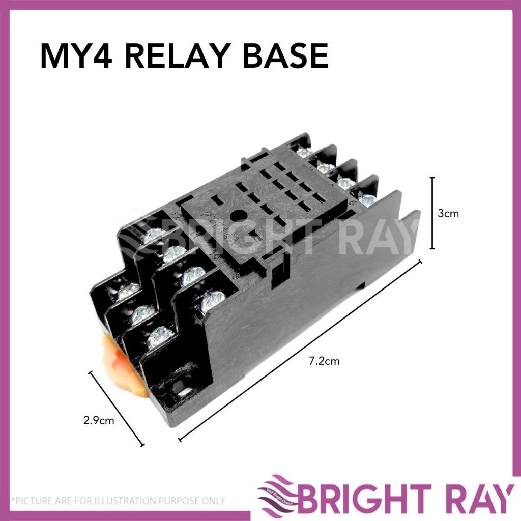 MY2 MY4 Relay Socket Relay Base Electronic Component Coil Voltage AC220 ...