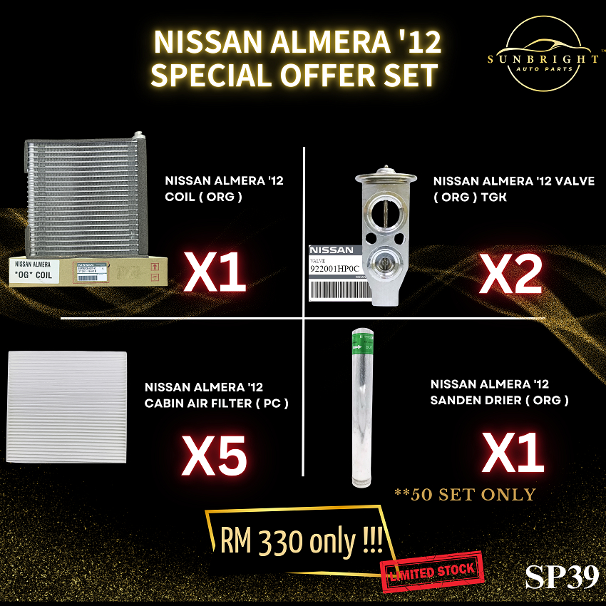 NISSAN ALMERA '12 COIL ( ORG ) + VALVE ( ORG ) TGK + CABIN AIR FILTER ...