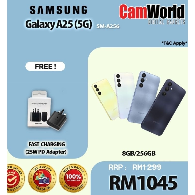 Samsung Galaxy A25 5G ( SM-A256 ) ( 8GB + 256GB ) With 25W | Shopee ...