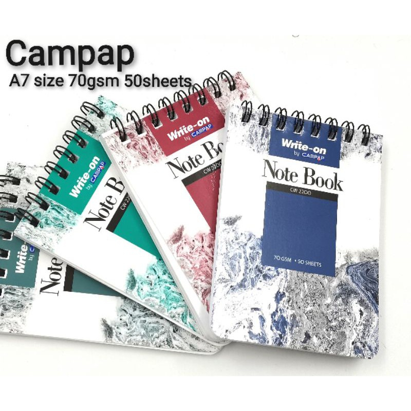 Campap Note Book A7 Size 70gsm 50Sheets With Binding Ring CW2200 ...