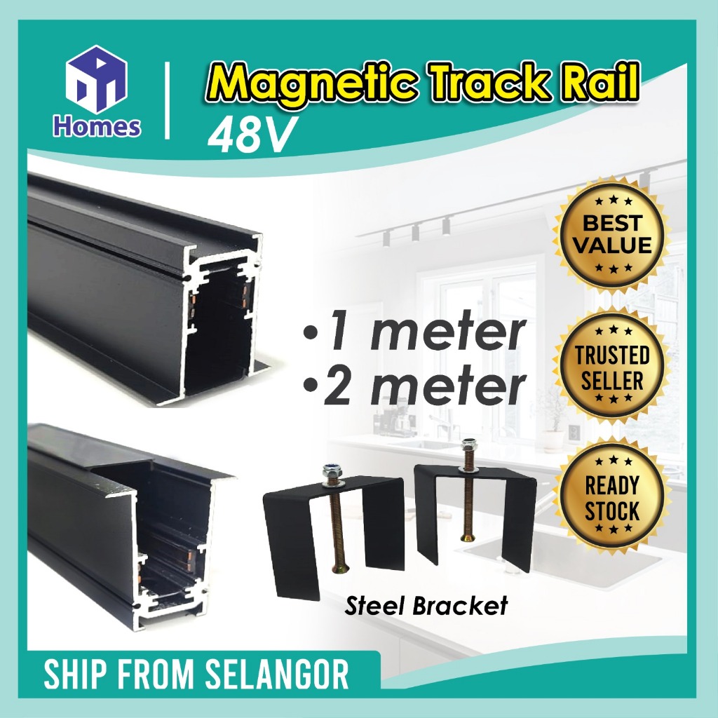 Homes Magnetic Track Rail 48v Wood Board/Plaster Ceiling Recessed or ...