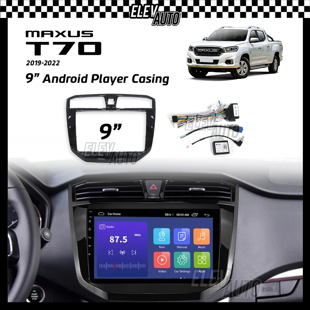 Maxus T70 2019-2022 9" Android Player Casing Installation Dash Kit Player Casing With Socket ...