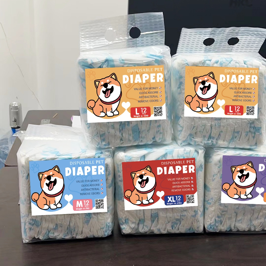 36PCS One Pack Pet Dog&Cat Male and Female Disposable Pack Diaper for ...