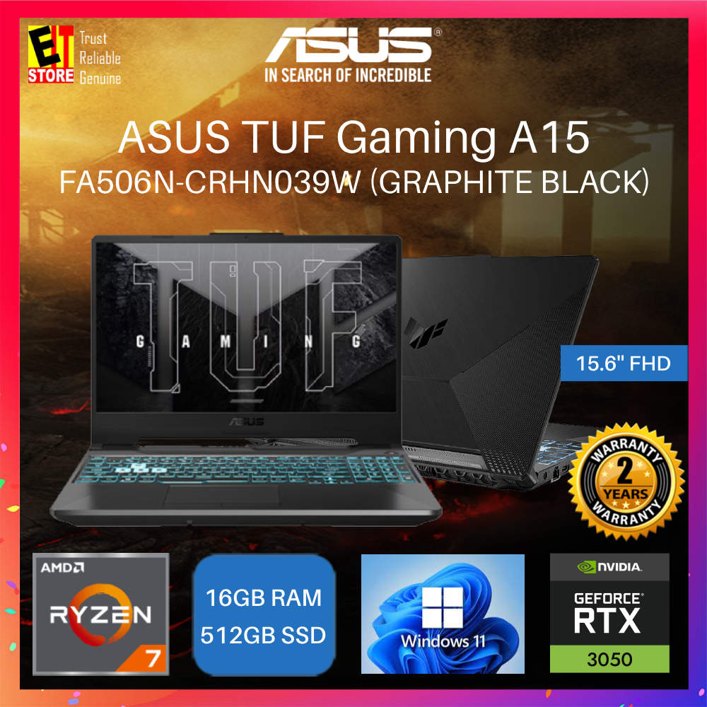 ASUS TUF Gaming A15 FA506N-CRHN039W (RYZEN 7-7435HS/16GB/512GB SSD ...