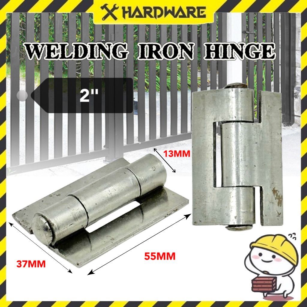WELDING IRON HINGE 2”/BUTTERFLY HINGES/IRON WELDING GATE HINGES/PAGAR ...