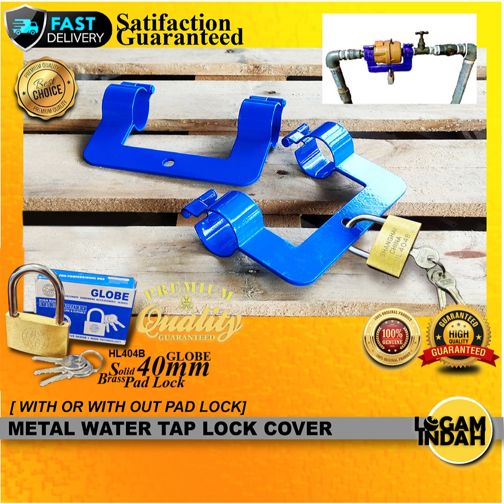 METAL WATER METER CLAMP WITH LOCK / WATER METER LOCK / KUNCI METER AIR ...