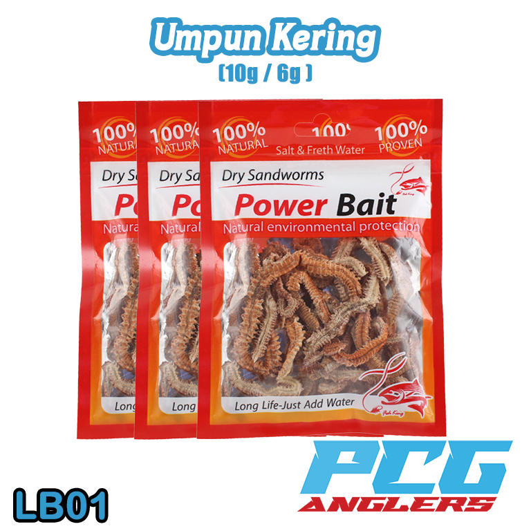 Umpun Kering 6/10g Umpan Ruat Kering Sandworms cacing laut Pancing ...