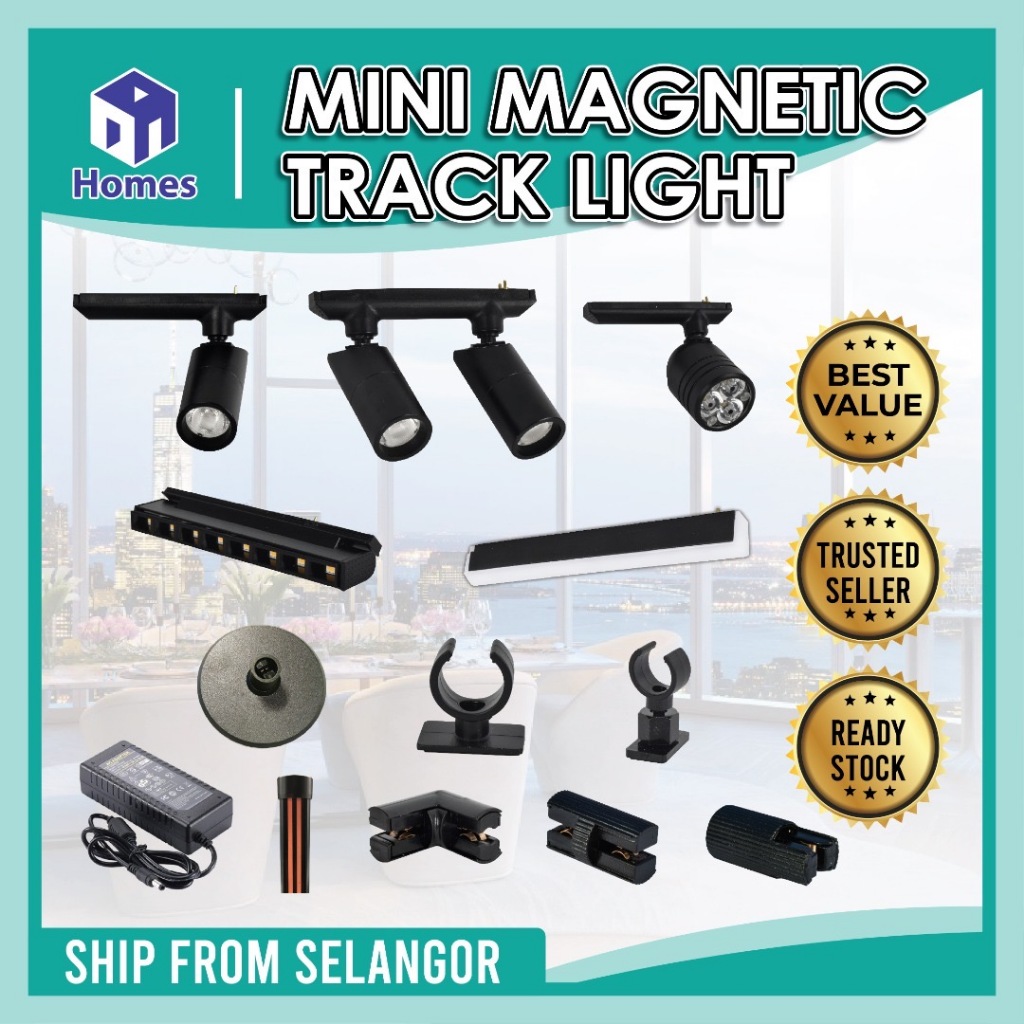 Homes Mini Magnetic Track Light 24V, Lampu LED Magnetic Trek, Magnetic ...