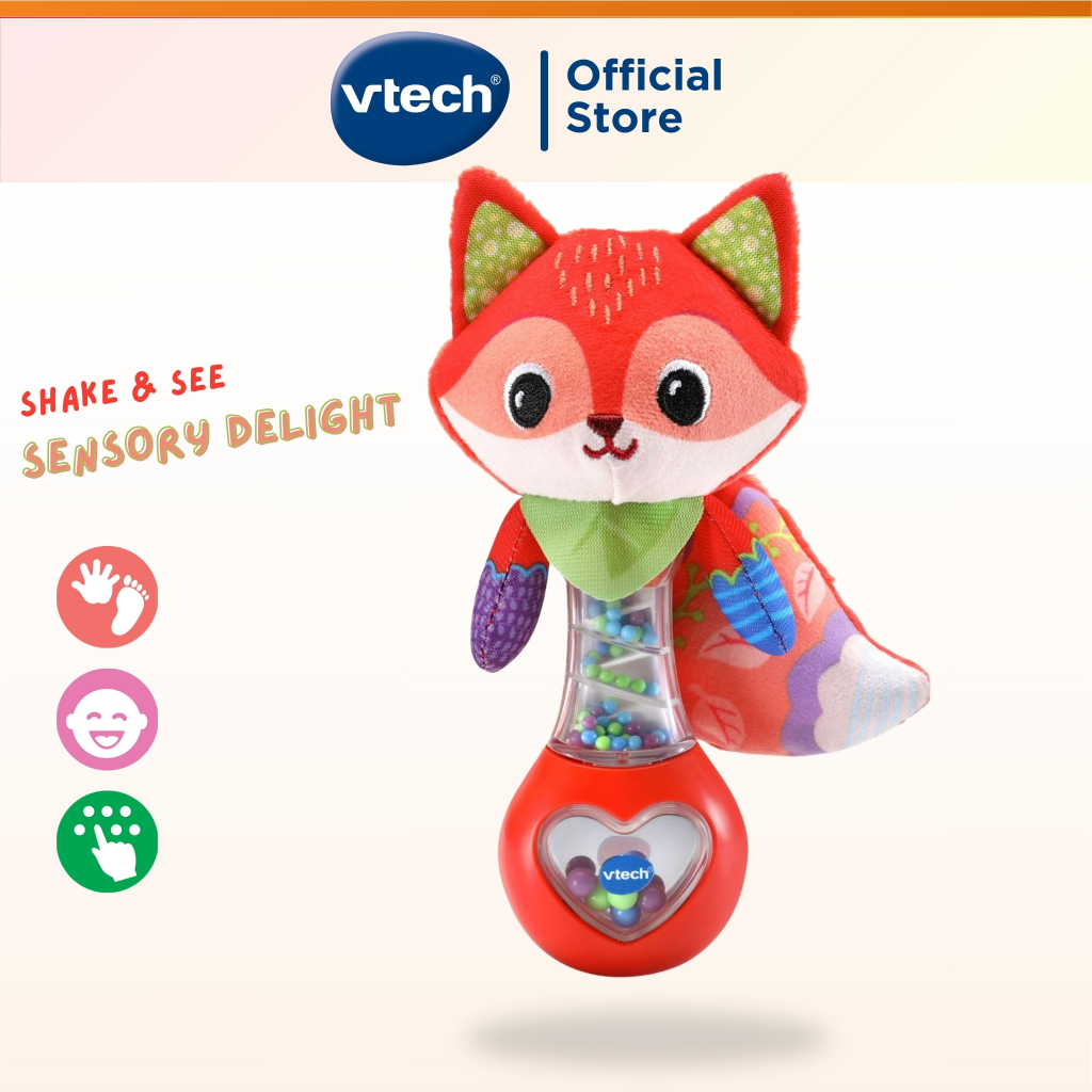 VTech Baby Rattle Shake & See Fox Rattle Infant Baby New Born Rattle ...