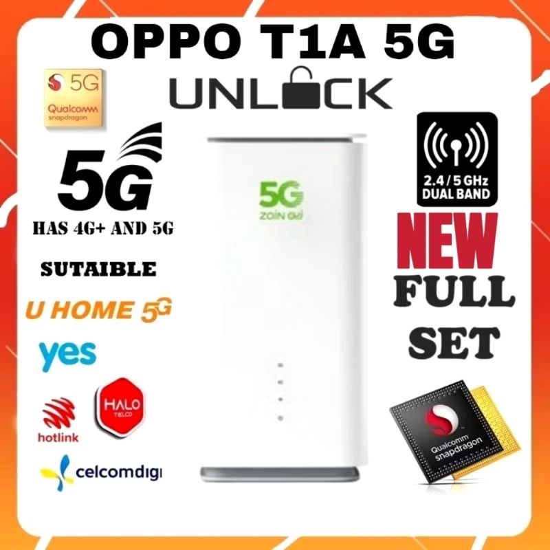 OPPO T1A CPE 5G Dual Wifi Mode NSA/SA WIFI 6 Router Modem | Shopee Malaysia