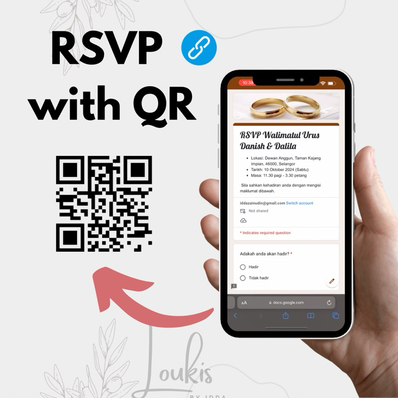 RSVP + QR + Link Invitation (Kahwin, Event, Birthday, etc) | Shopee ...