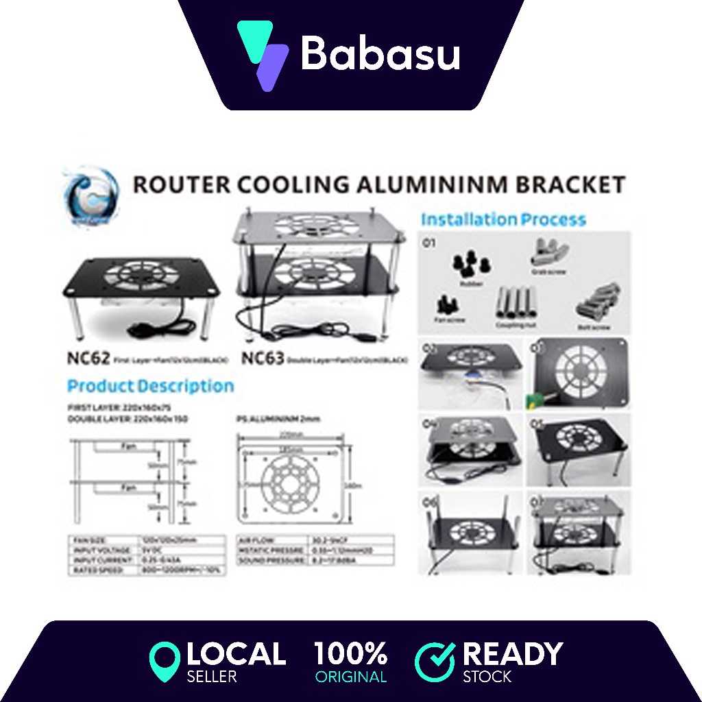 USB Cooling Rack With Fan For Router Optical Modem TV Box Hard Driver ...