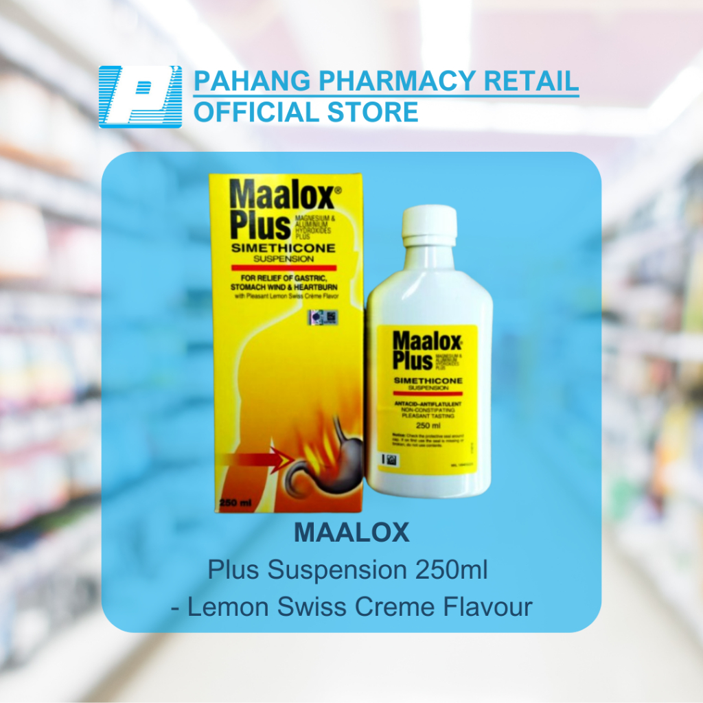 MAALOX Plus Suspension 250ml - Lemon Swiss Creme Flavour | Shopee Malaysia
