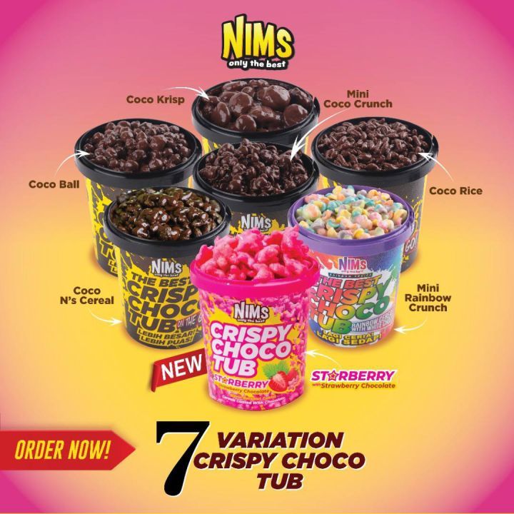 NIMS CRISPY CHOCO TUB - Mini Coco Crunch / Mini Rainbow Crunch / Coco ...