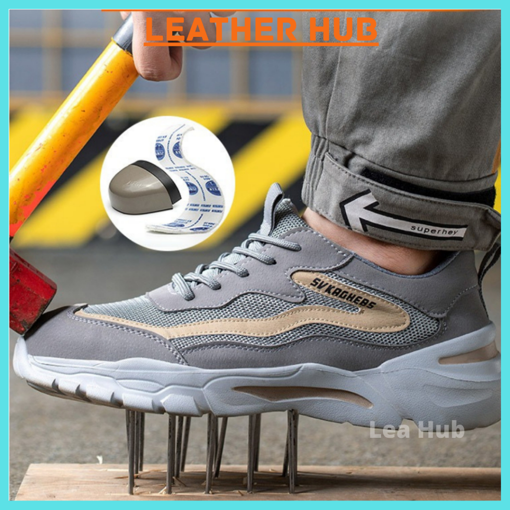 Men's Safety Boots shoes Kasut Keselamatan Oil Resistant Protector ...