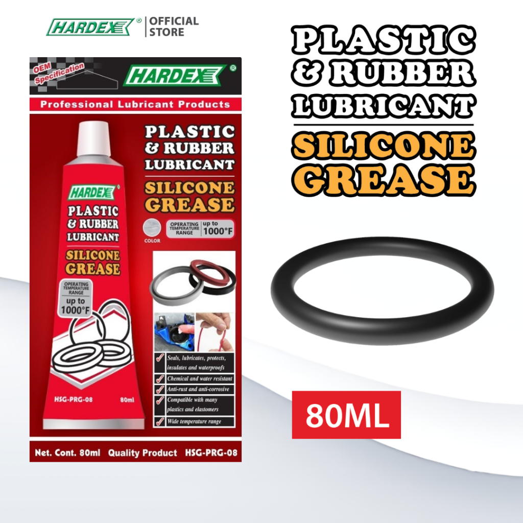 HARDEX Plastic & Rubber Lubricant Silicone Grease (80ml) HSG-PRG-08 ...