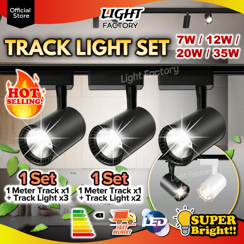 [SET] High Quality LED Track Light COB 7W 12W 20W 35W with 1 Meter ...