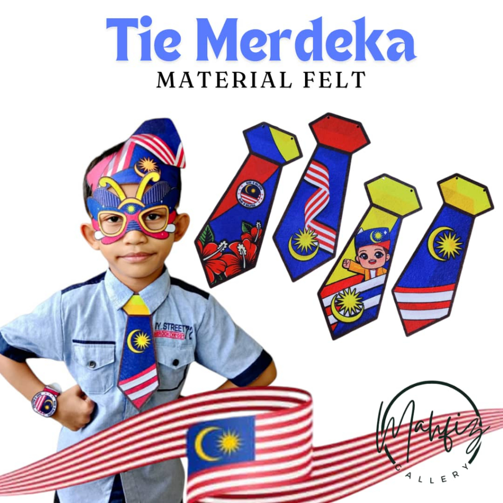 TIE MERDEKA KAIN FELT|tie merdeka|tie felt tahan lasak|props merdeka ...