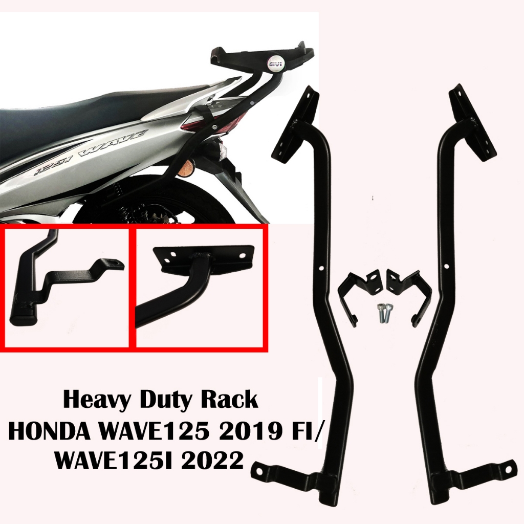 Heavy Duty J Rack Case for Top Box Honda Wave 125 FI 2019 Honda Wave ...