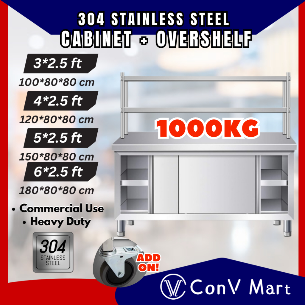 100/120/150/180*80cm (3/4/5FT) Stainless Steel Kitchen Household ...
