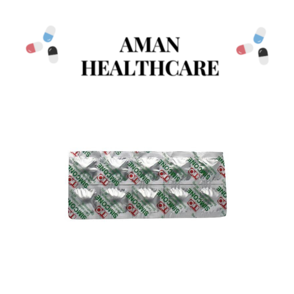 T.O SIMCONE 80MG (SIMETHICONE ) 2X10'S (2 STRIPS) | Shopee Malaysia