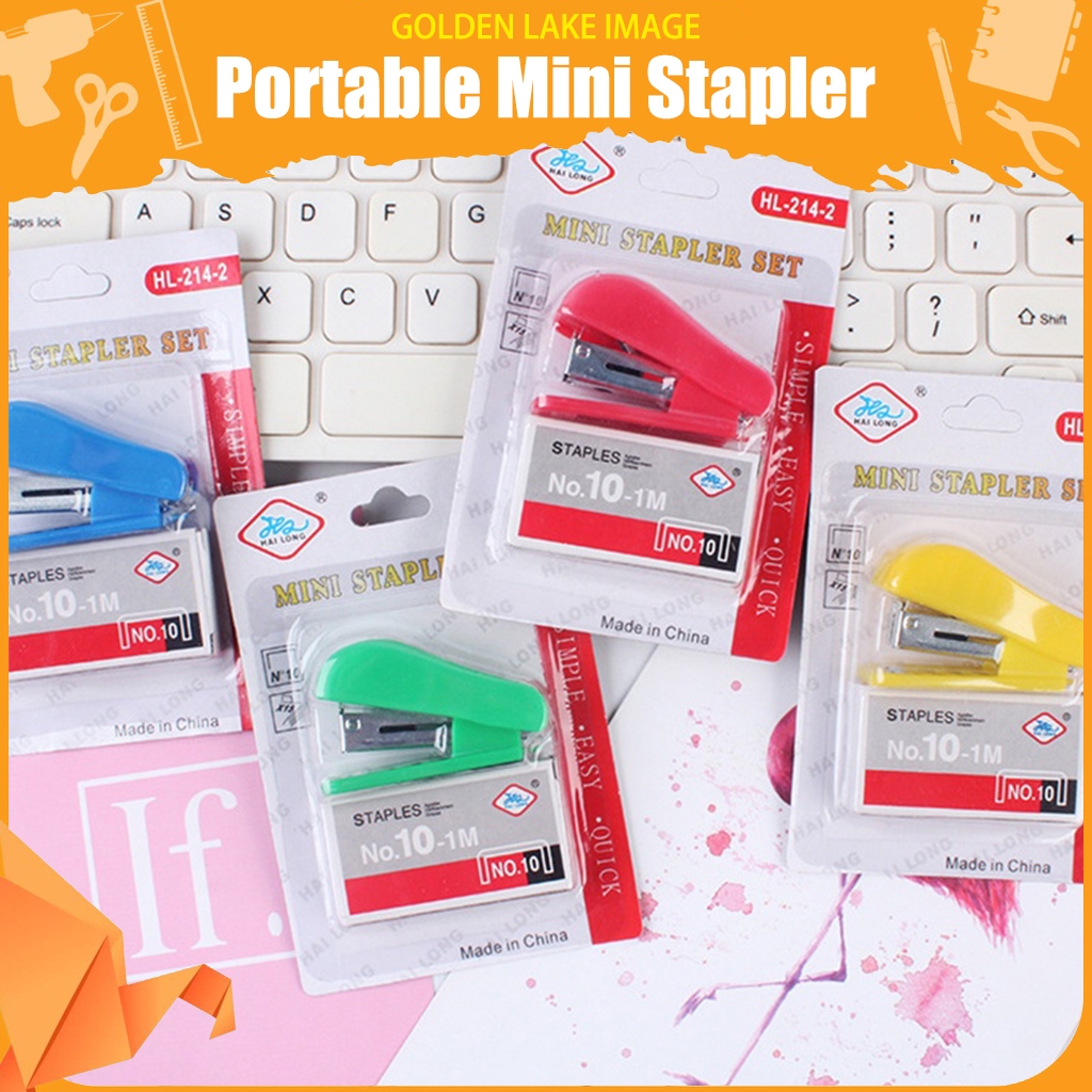 Mini Plastic Binder Mini Stapler Set Kawaii Stapler Stationary With ...